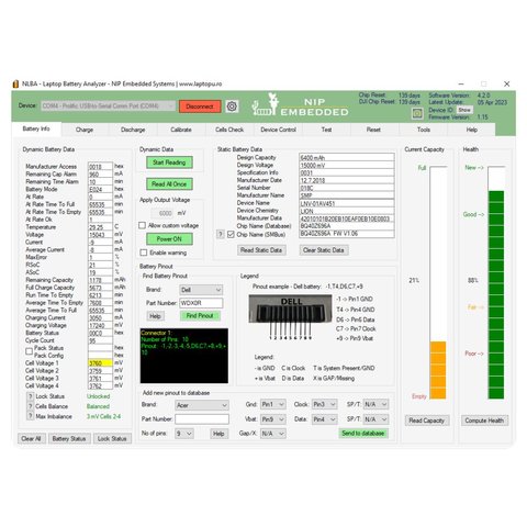 NLBA1 - Professional Laptop Battery Analyzer - GsmServer
